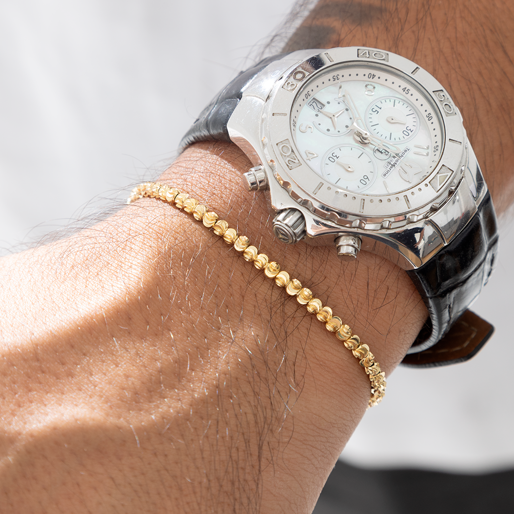 Pulsera Italiana 3mm – Oro Antioquia