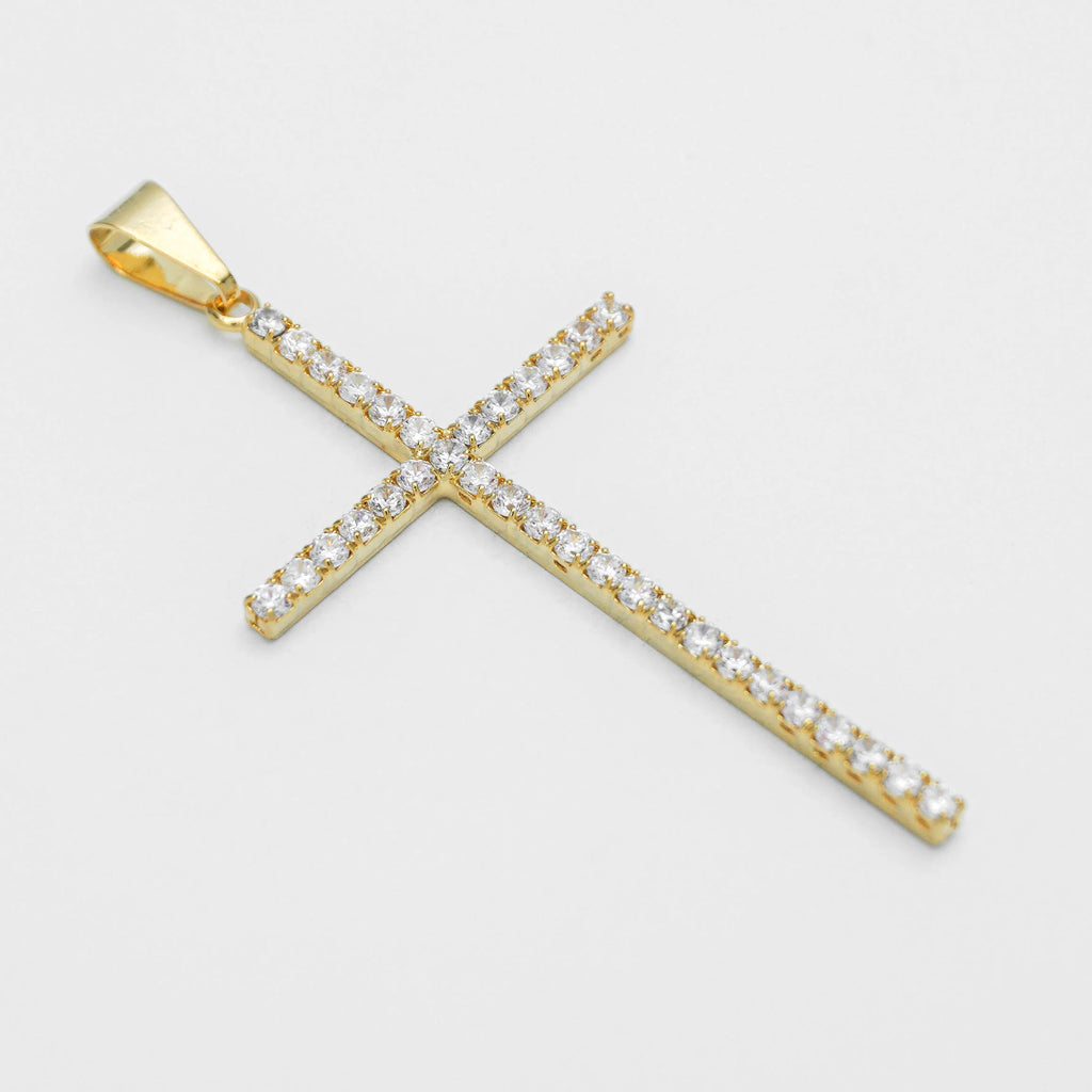 Dije Cruz Sparkle 5 Cms – Oro Antioquia